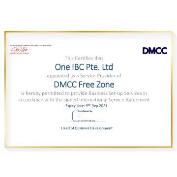 New Certificate granted to One IBC as a Service Provider of DMCC Free ...